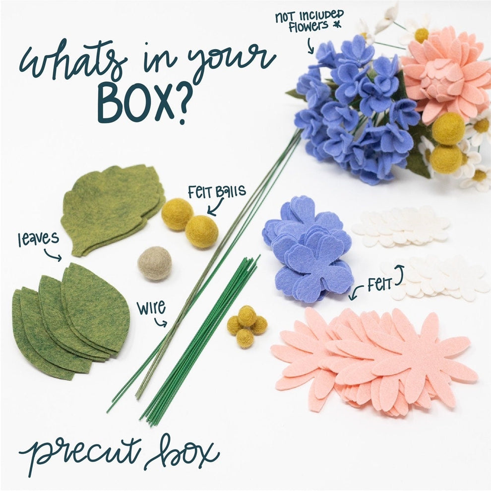 Mini Bouquet Felt Flower DIY Kit – TheHardwoodForest