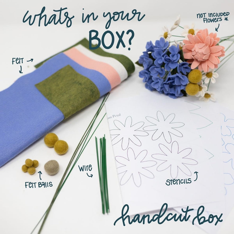 Mini Bouquet Felt Flower DIY Kit – TheHardwoodForest