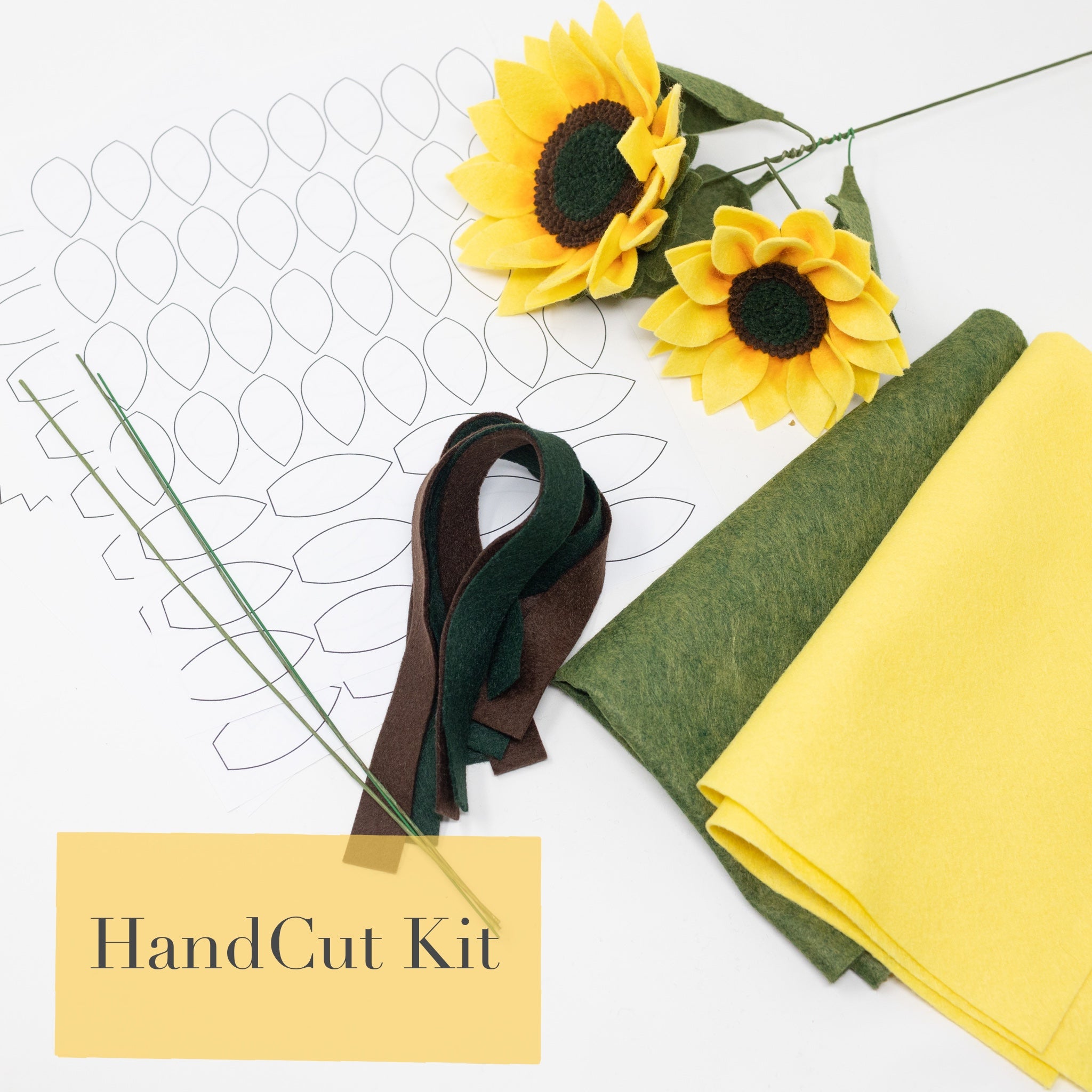 Sunflower and Bud Felt Flower DIY Kit – TheHardwoodForest